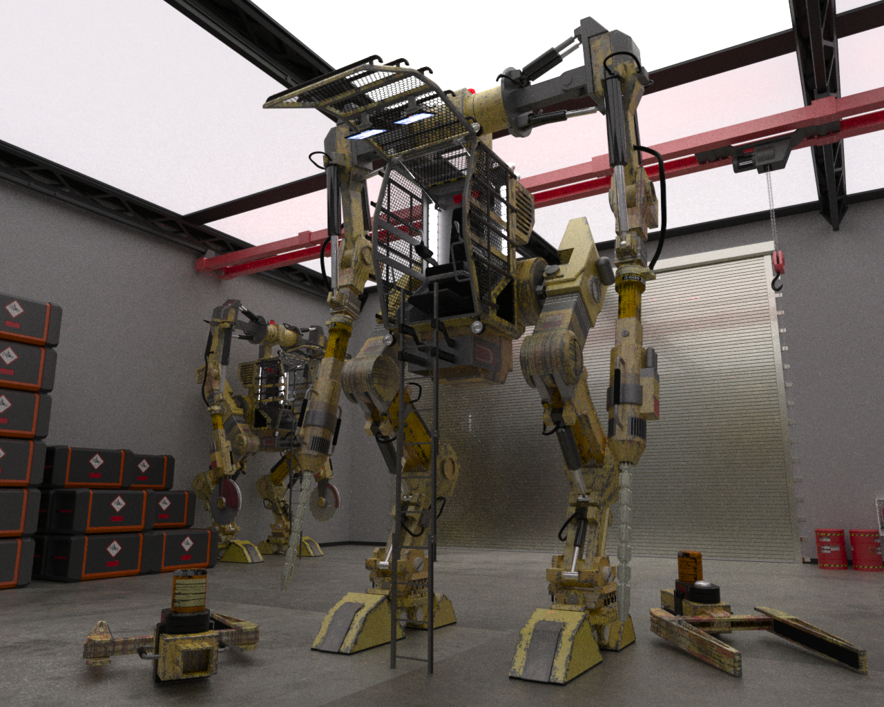 heavy utility mech obj