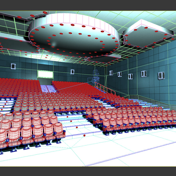 3d model hall movie