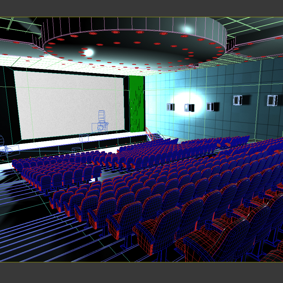 3d model hall movie