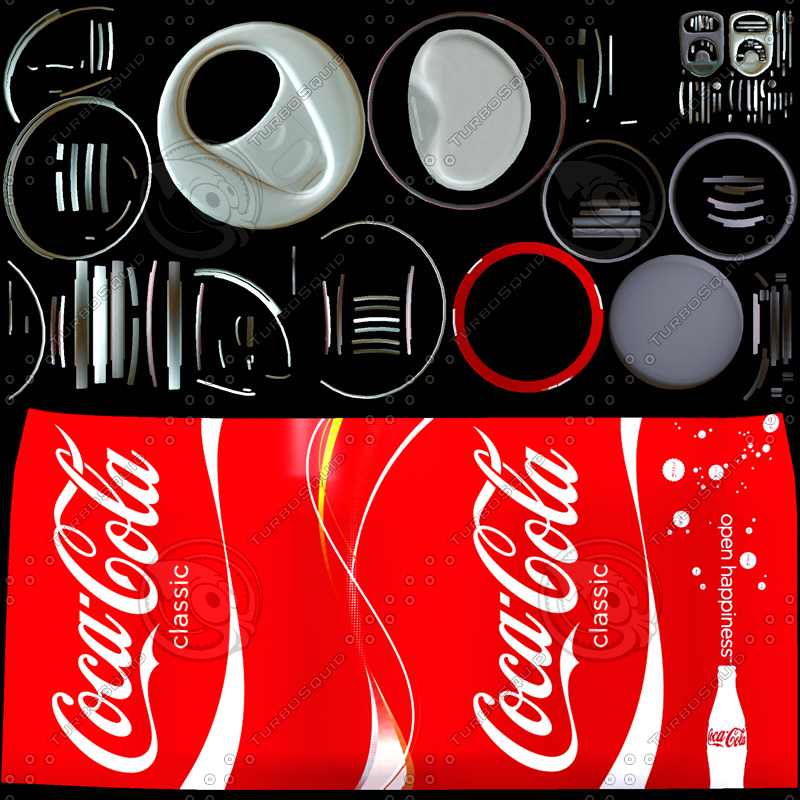 3d model of coca cola