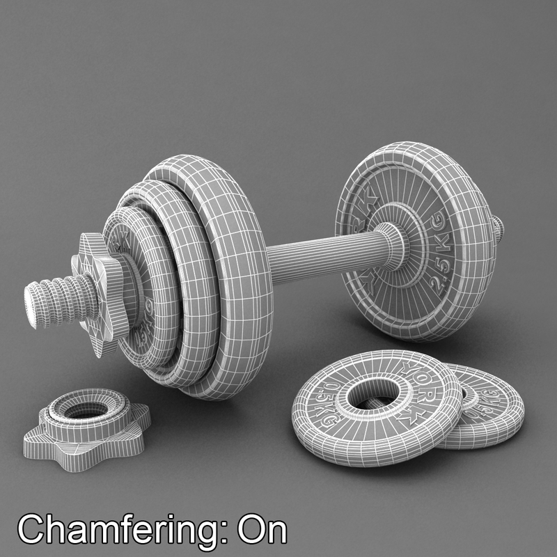 3d model dumbbell text custom