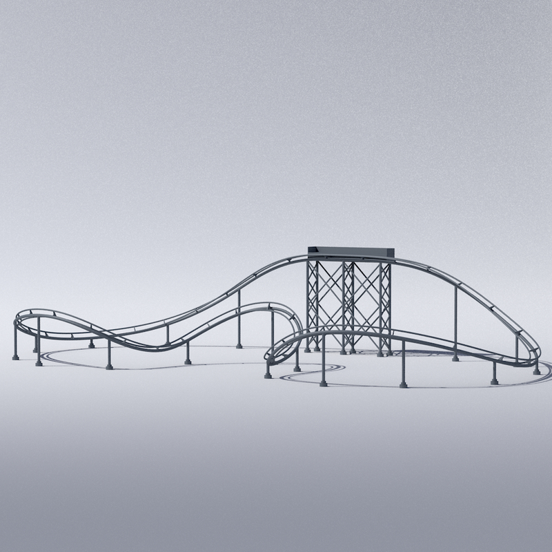 roller coaster 3d c4d