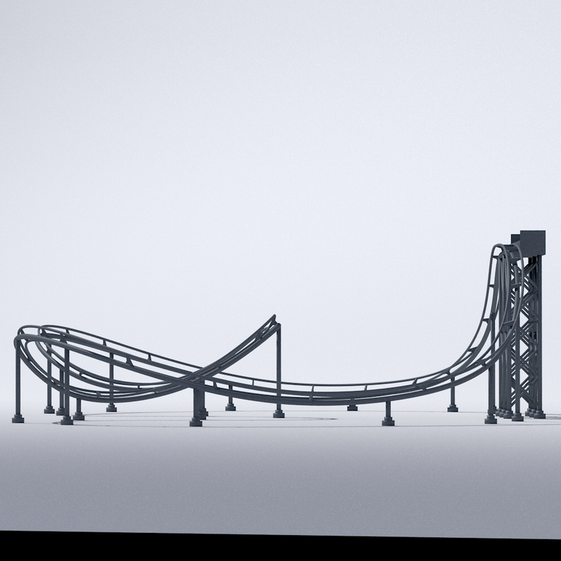 roller coaster 3d c4d