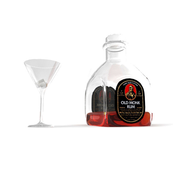 square rum bottle old max