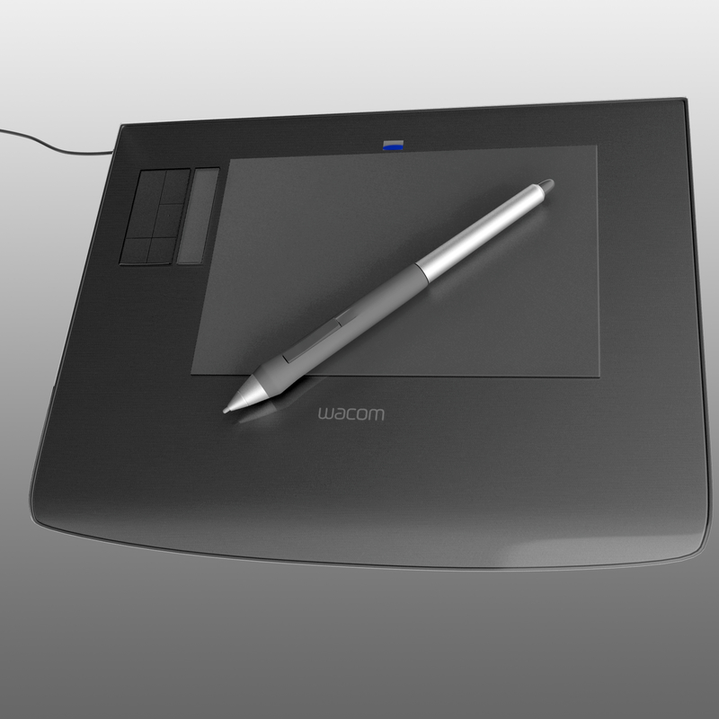 wacom intuos 3 3d model