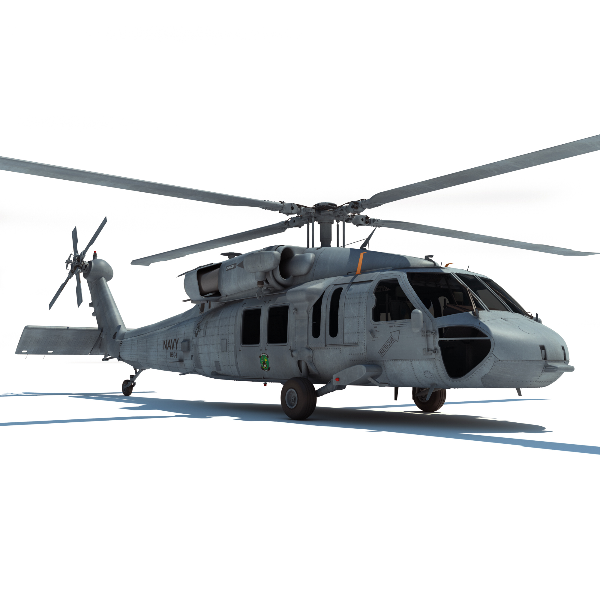 mh-60s sikorsky military helicopter 3d model