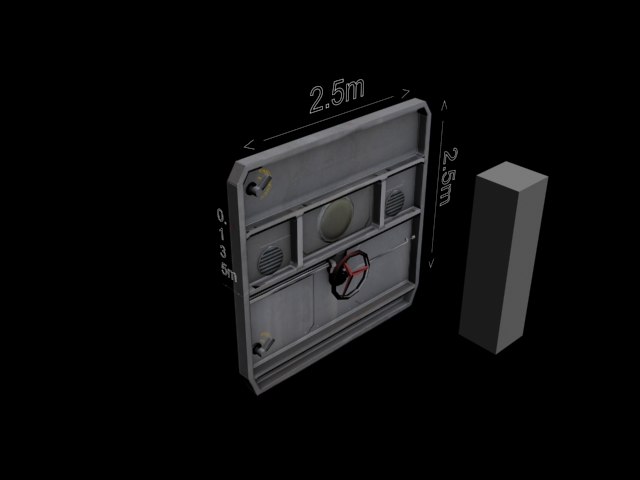 3d metal blast door model
