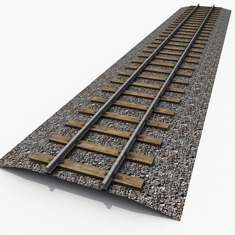 3d model railway rail