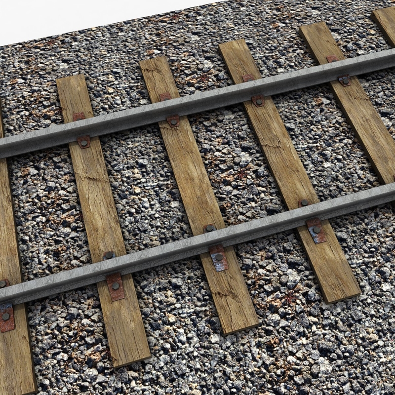 3d model railway rail