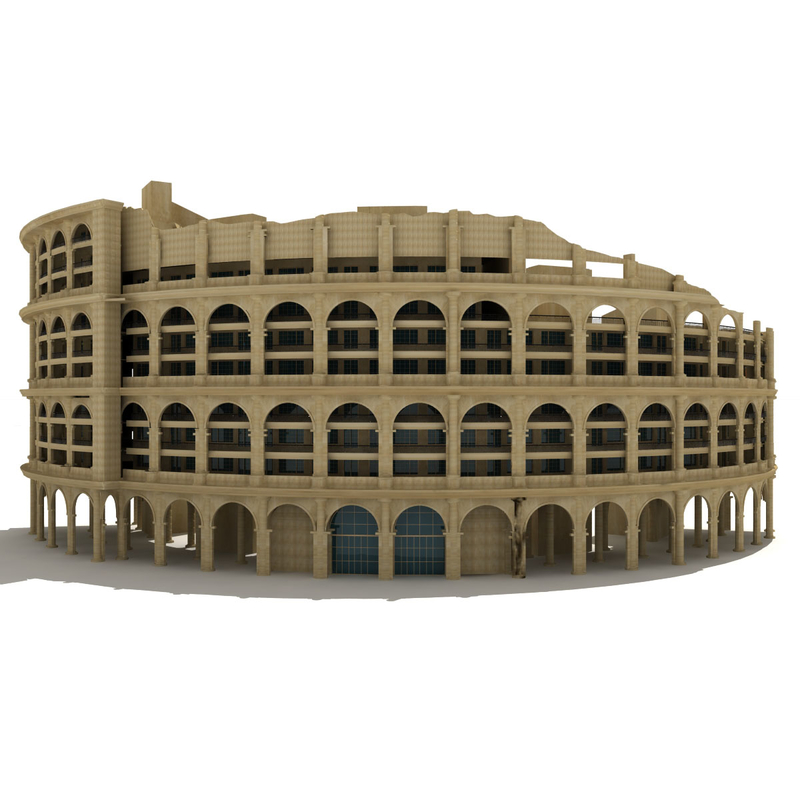 roman style building 3d model