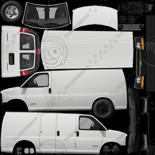 3d model of 2012 chevrolet express 2500