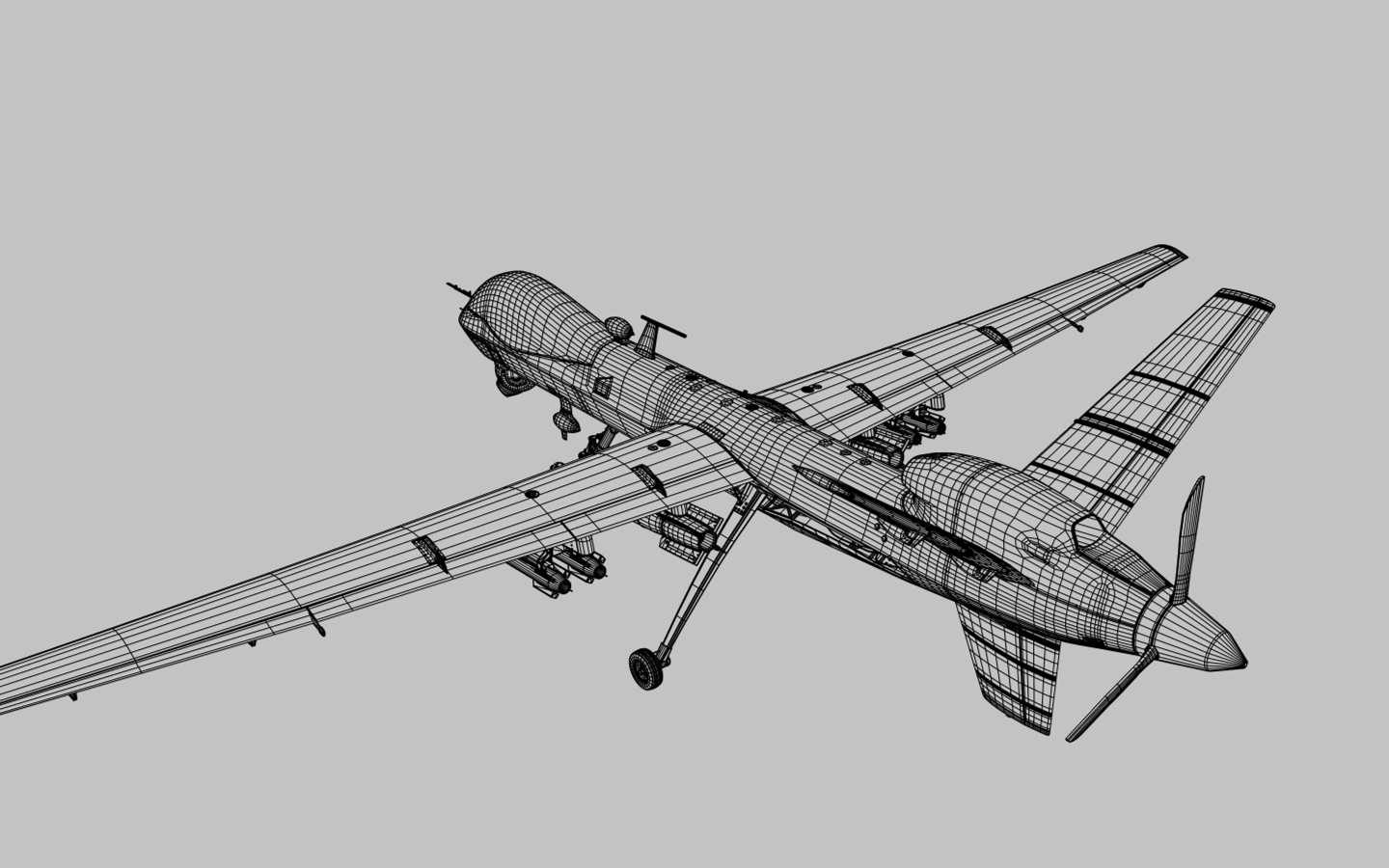mq 9 reaper drone 3d model