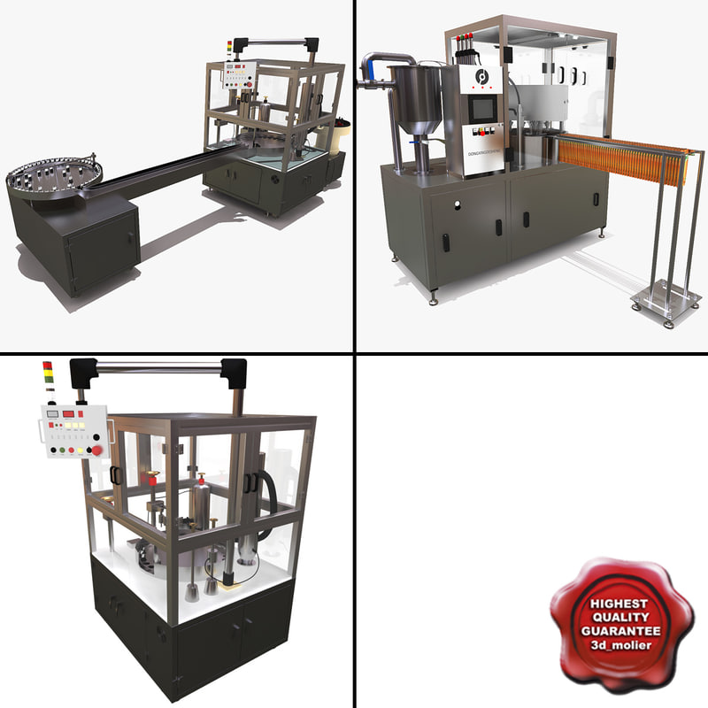 factory machine lines 3d 3ds