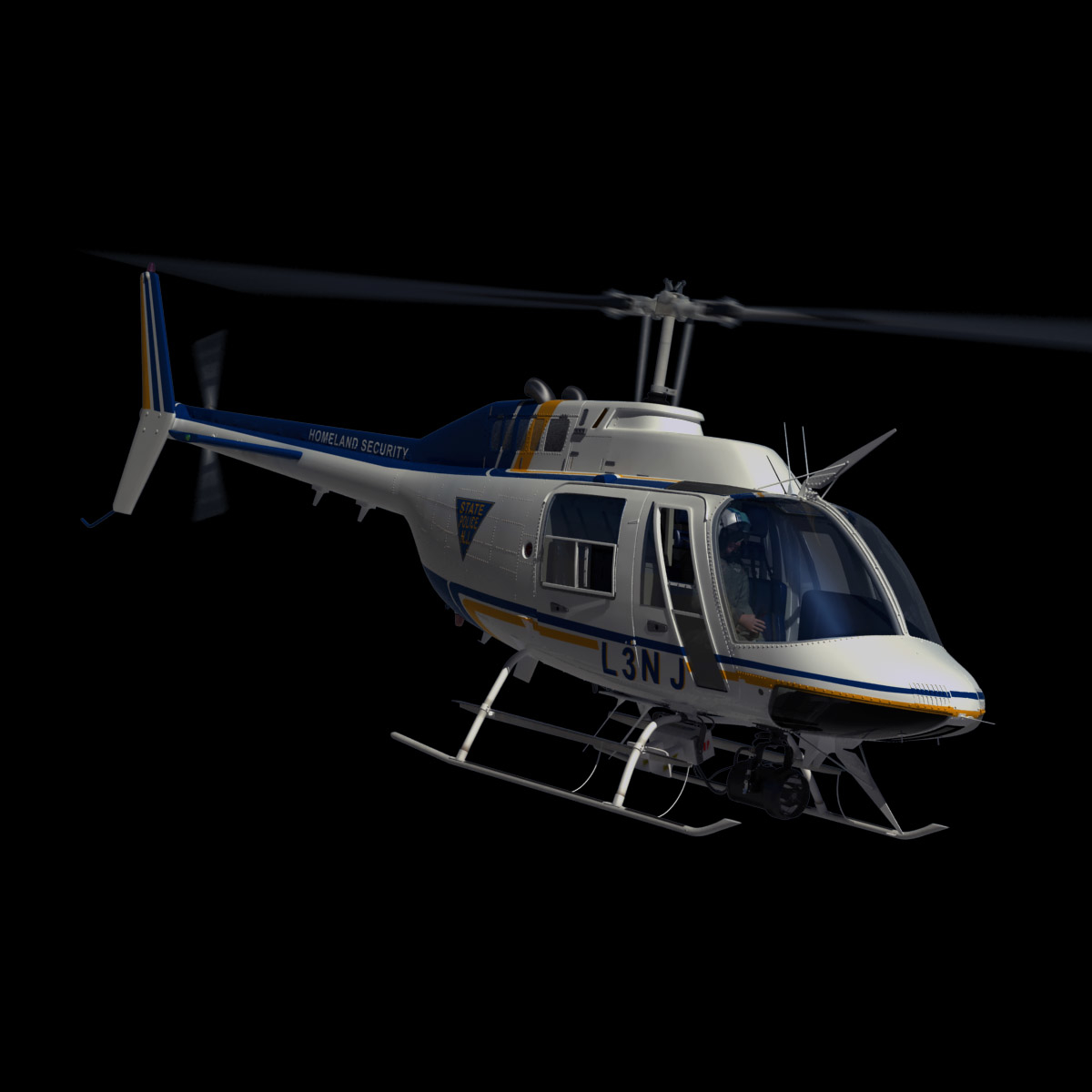 3d bell helicopter homeland security model