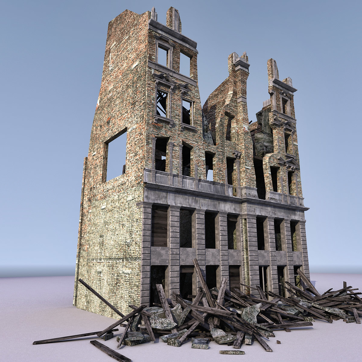 building ww2 3d model