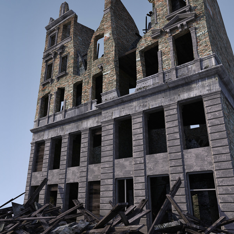 building ww2 3d model