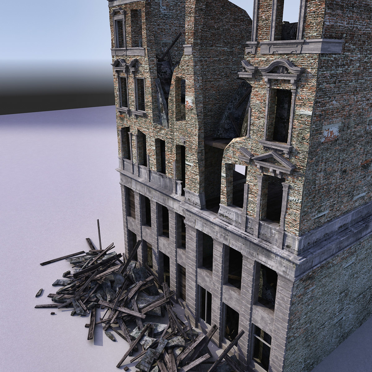 building ww2 3d model