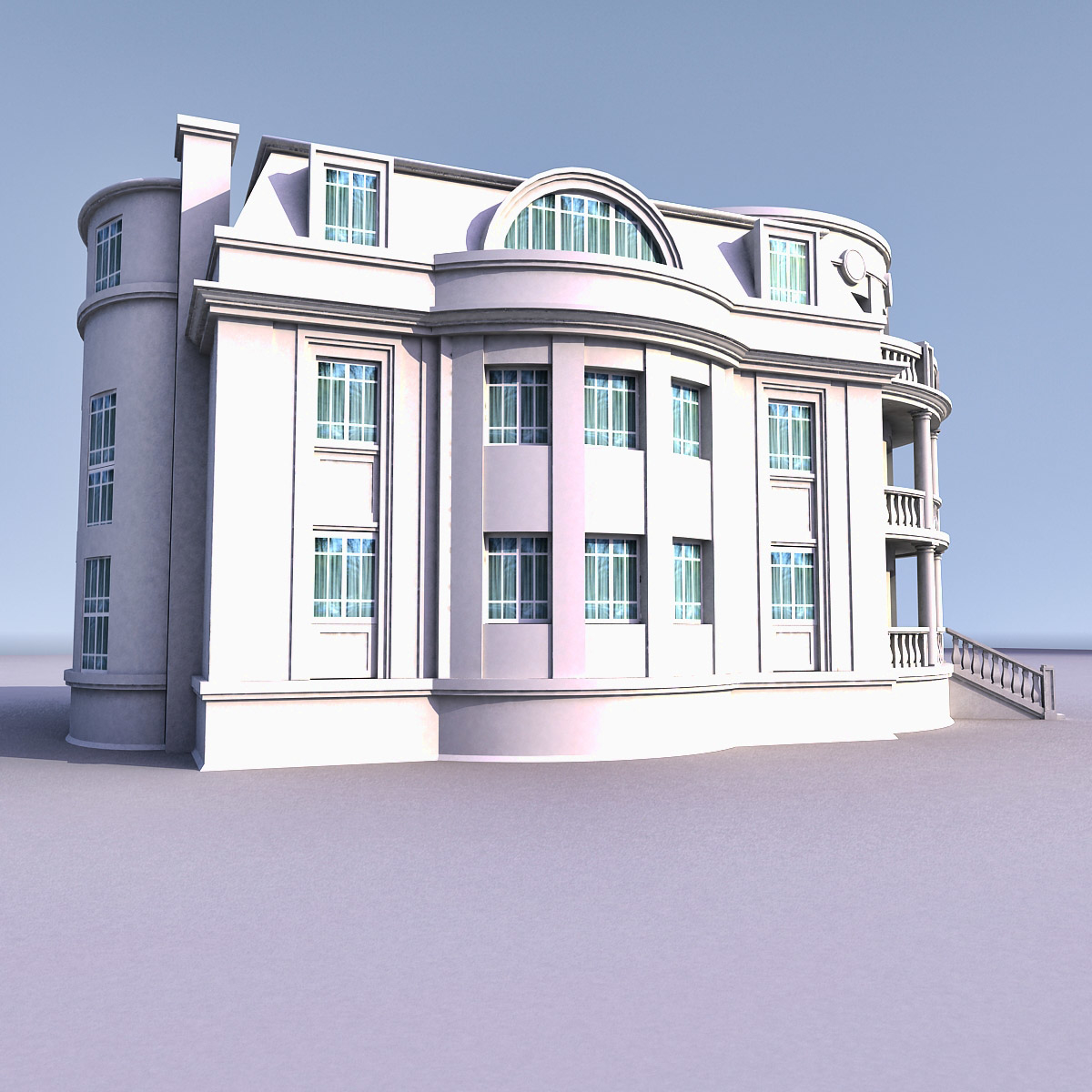 3d max house building villa