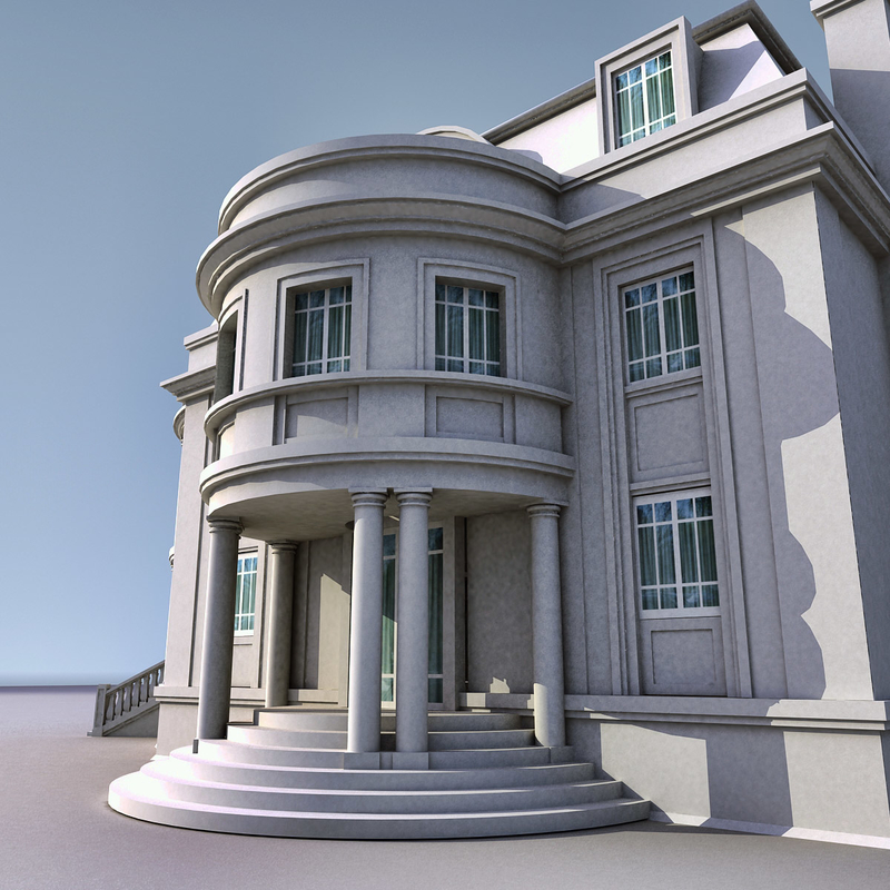 3d max house building villa