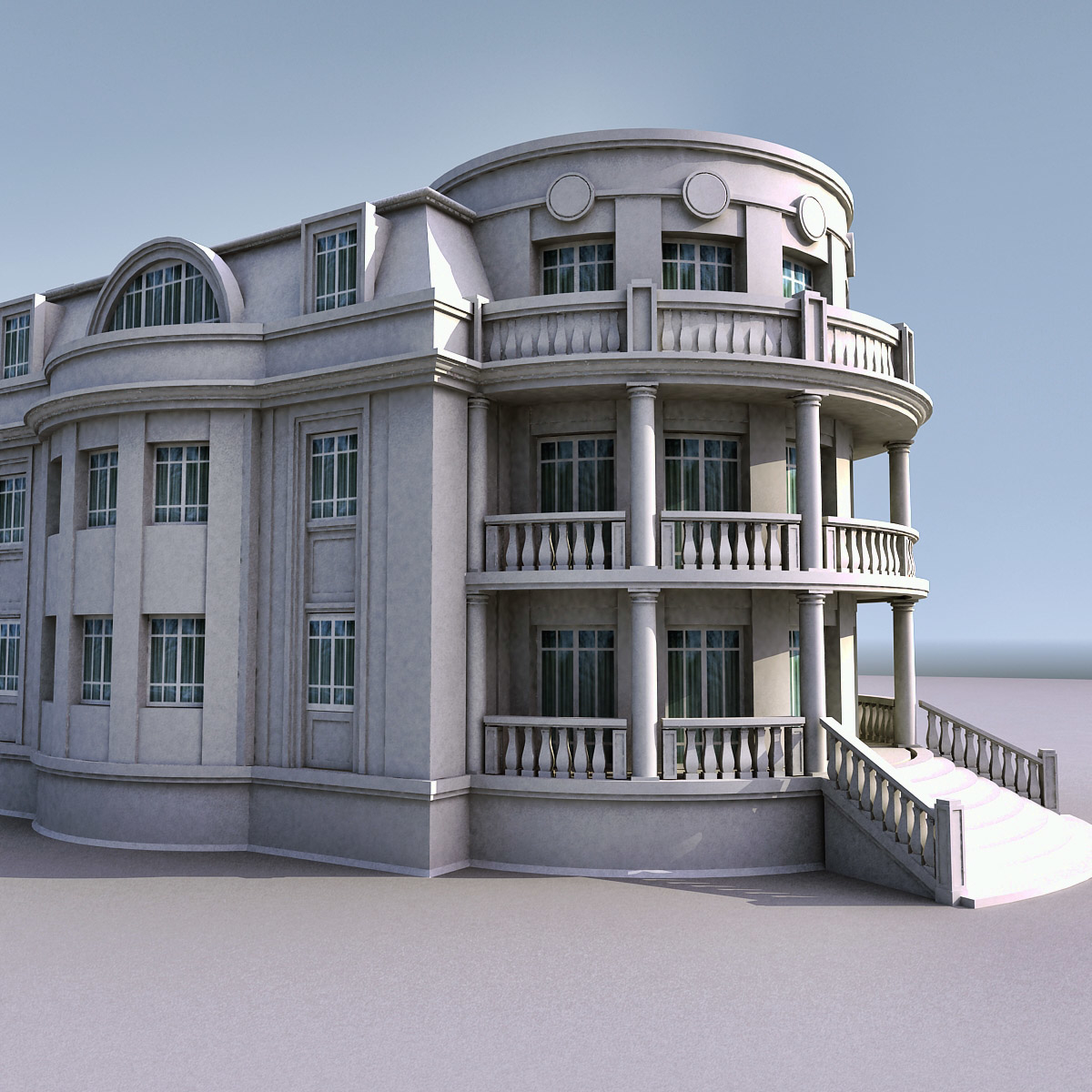 3d max house building villa