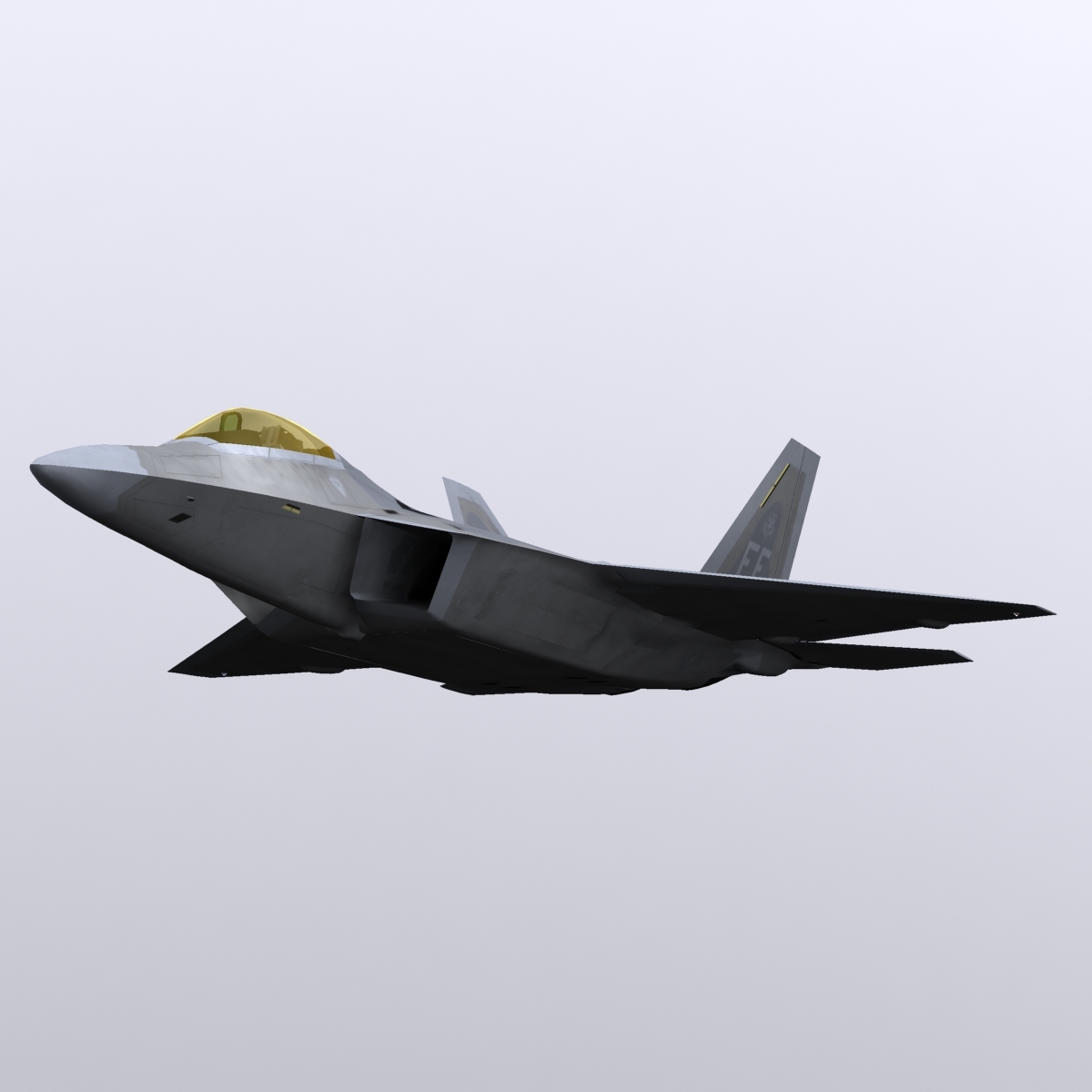 3d f-22 raptor fighter aircraft model