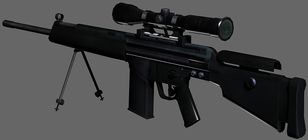 free msg90a1 sniper rifle 3d model