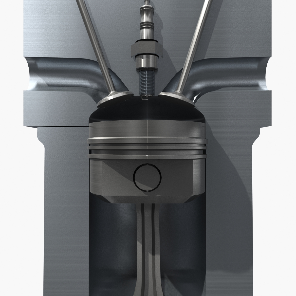 3d cutaway piston engines animation model