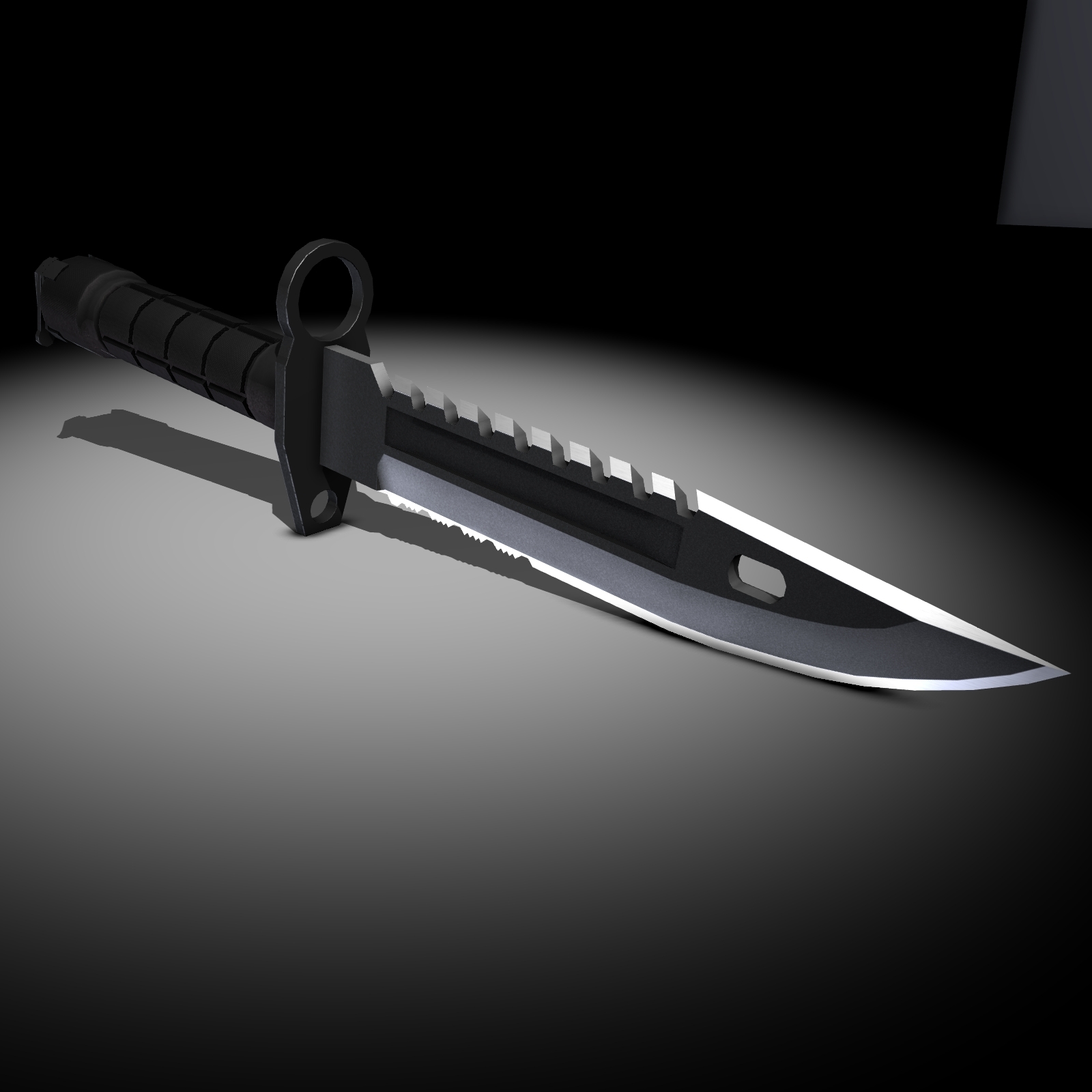 Taktisches Messer M9 Bajonett Sawback Special Ops Schwarz 3D-Modell ...