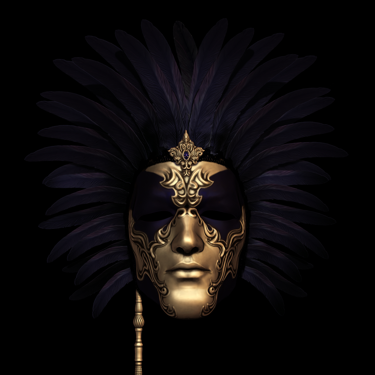free obj model venetian mask