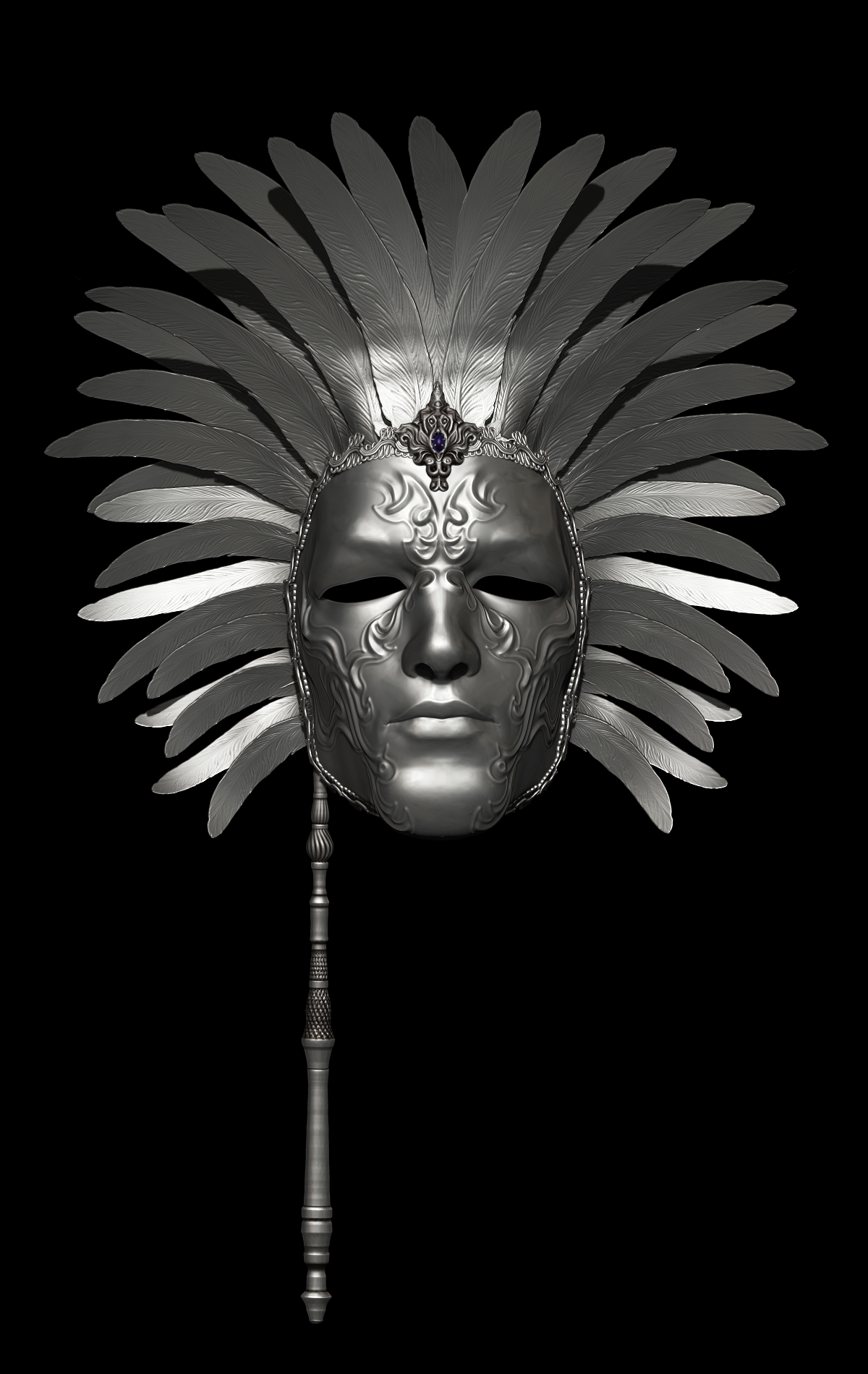 free obj model venetian mask