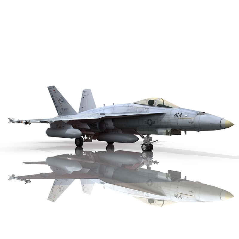 3d model of f18 hornet