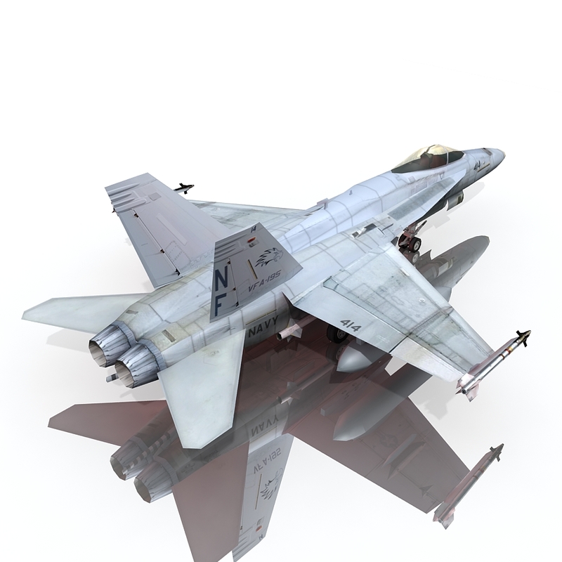 3d model of f18 hornet