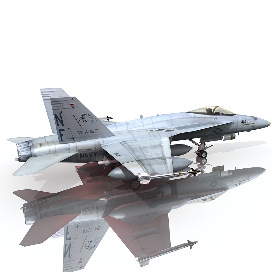 3d model of f18 hornet