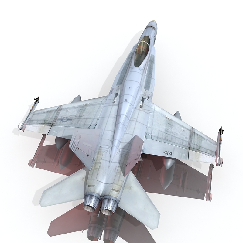 3d model of f18 hornet