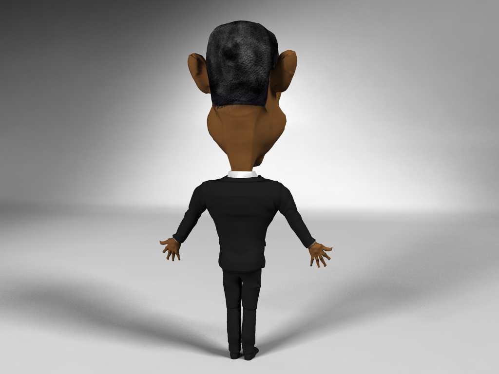 caricature obama 3d model