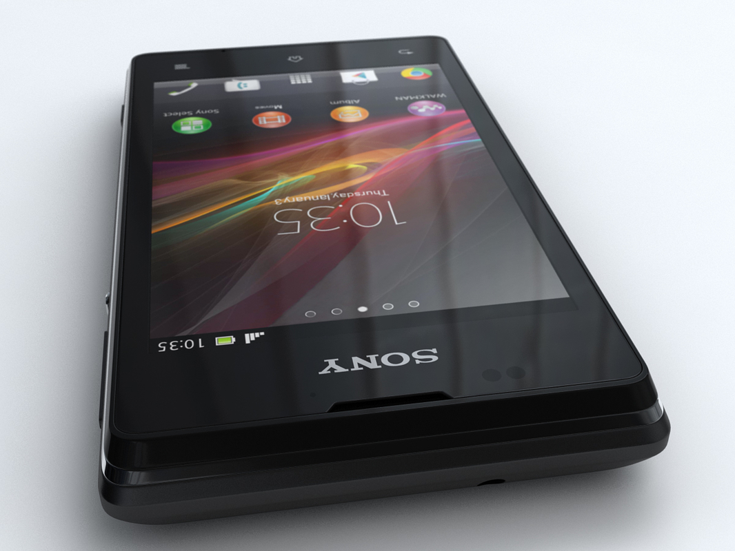 3d model sony xperia e mobile phone