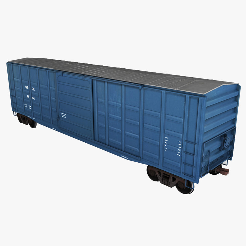 3d freight boxcar