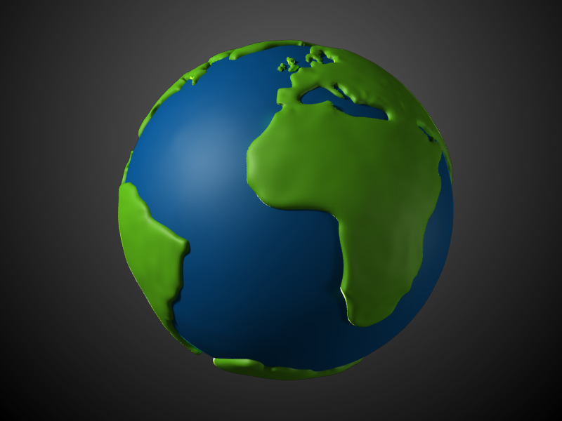 cartoon earth 3d max