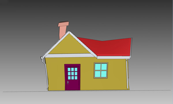 3d model cartoon house 2