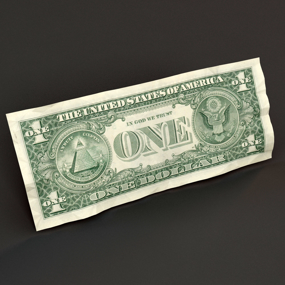 3d dollar bill