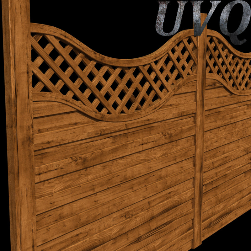 wood fences 3d model
