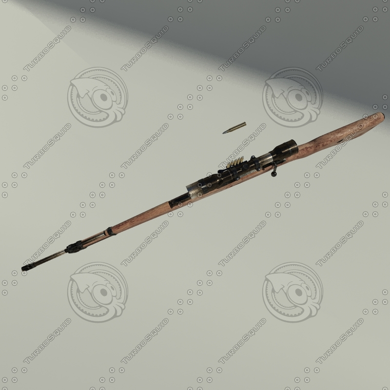 3d model ww2 german sniper rifle