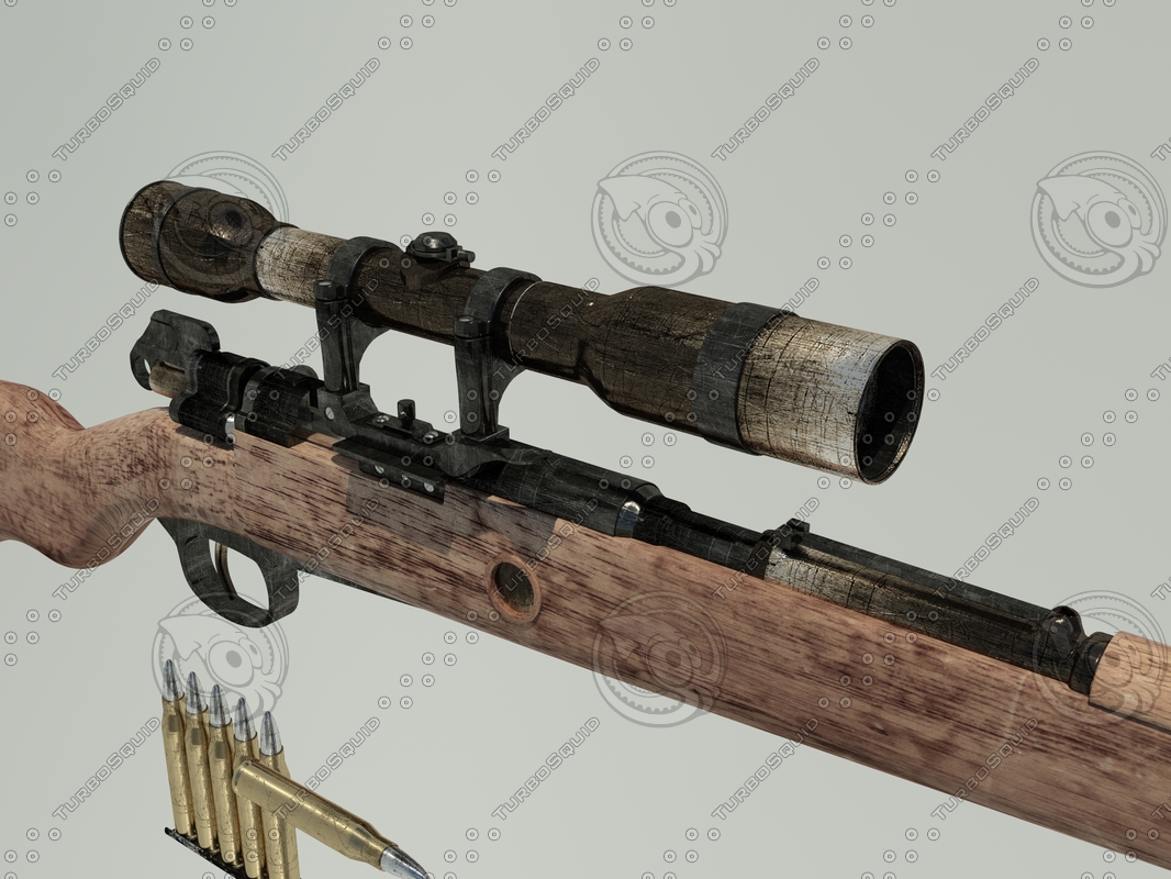3d model ww2 german sniper rifle