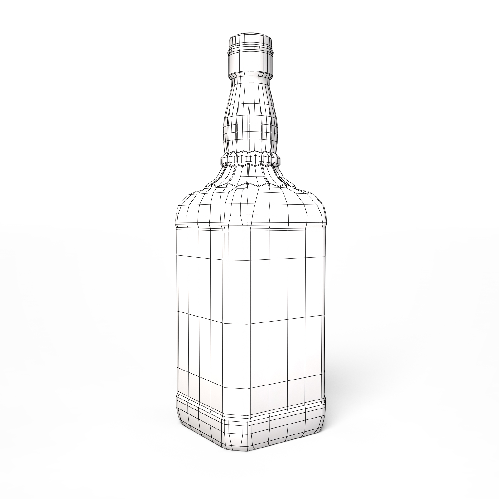 3d model of jack daniel whiskey bottle