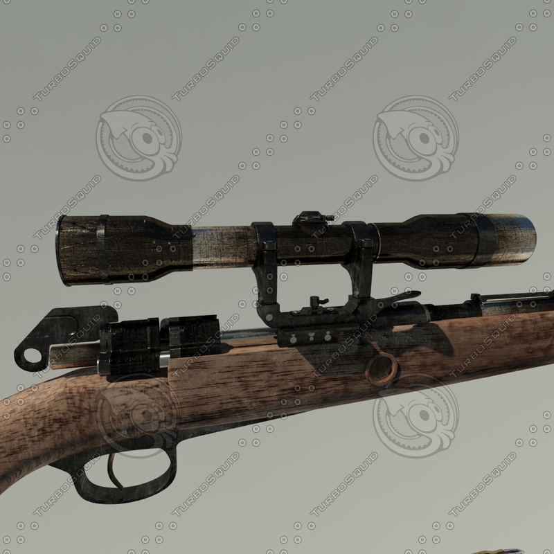 3d model ww2 german sniper rifle