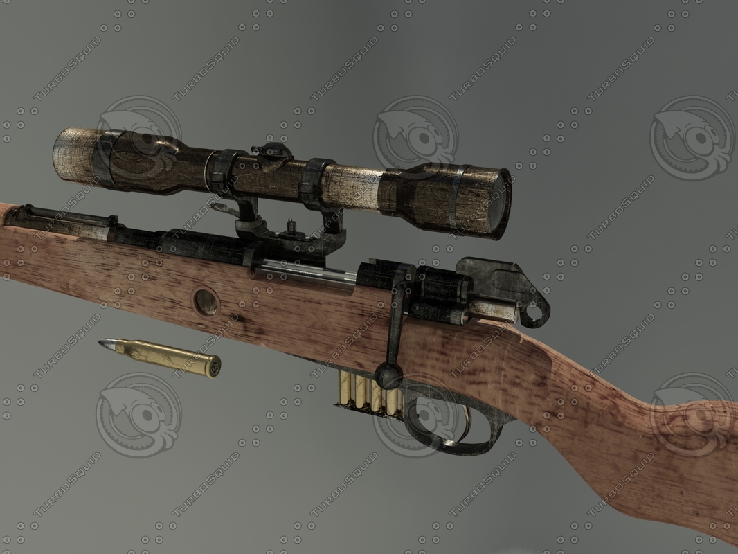 3d model ww2 german sniper rifle
