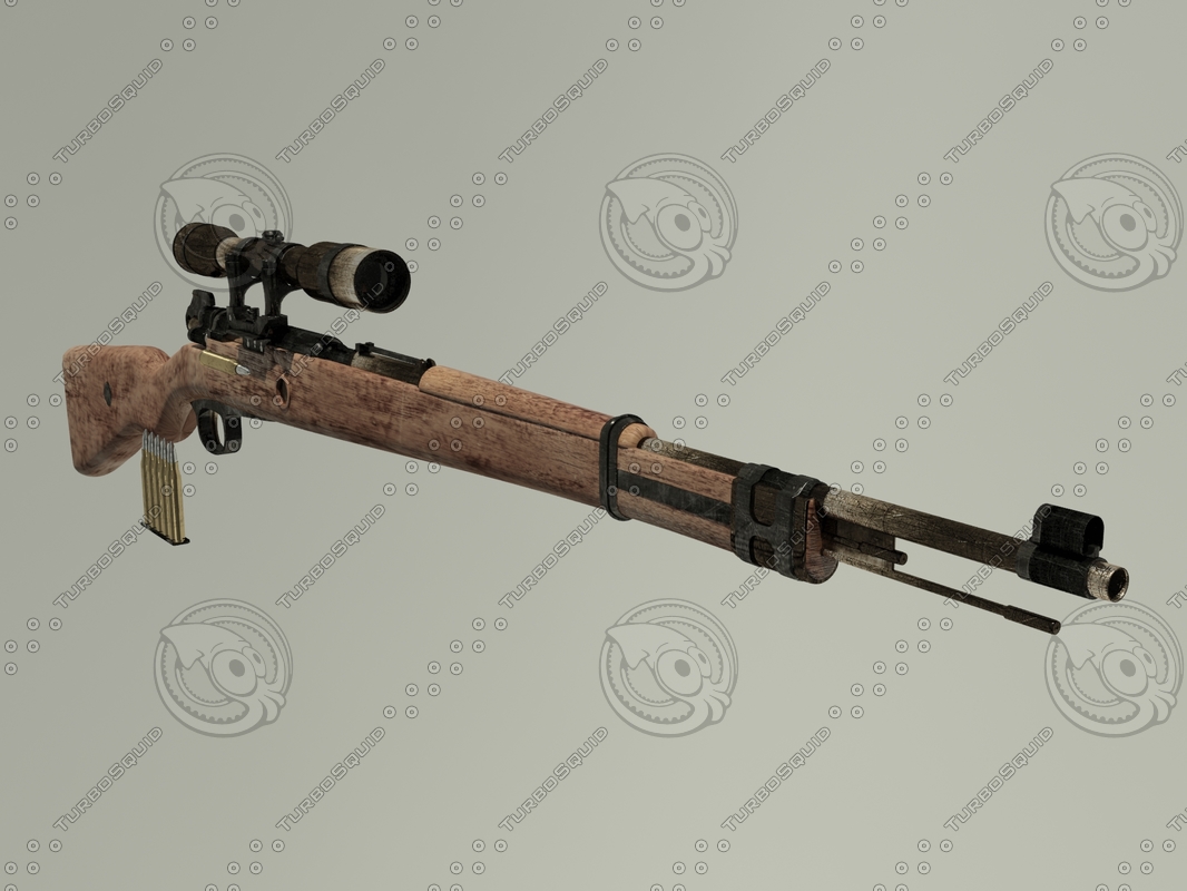 3d model ww2 german sniper rifle