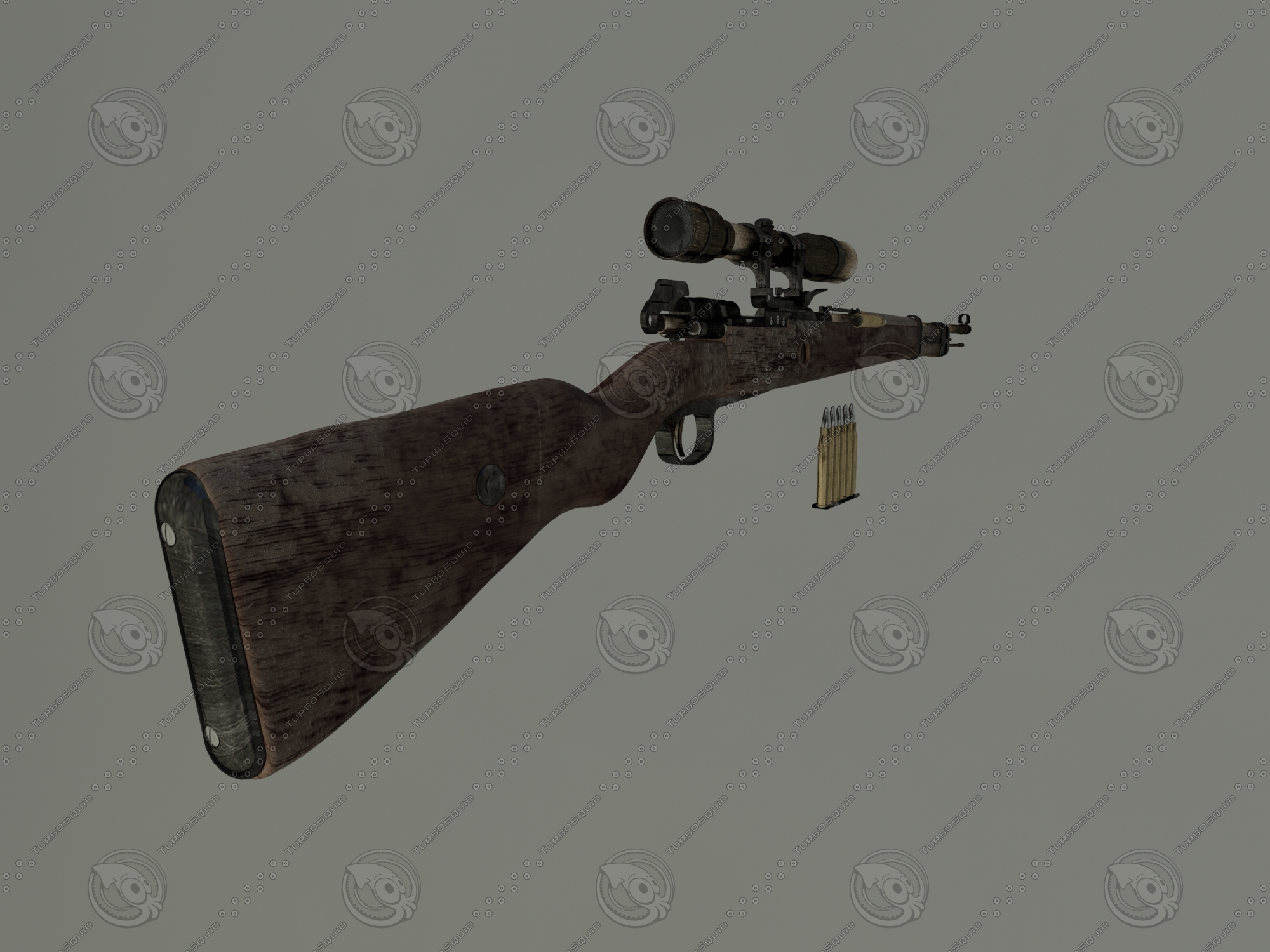 3d model ww2 german sniper rifle