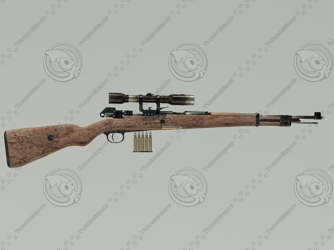 3d model ww2 german sniper rifle