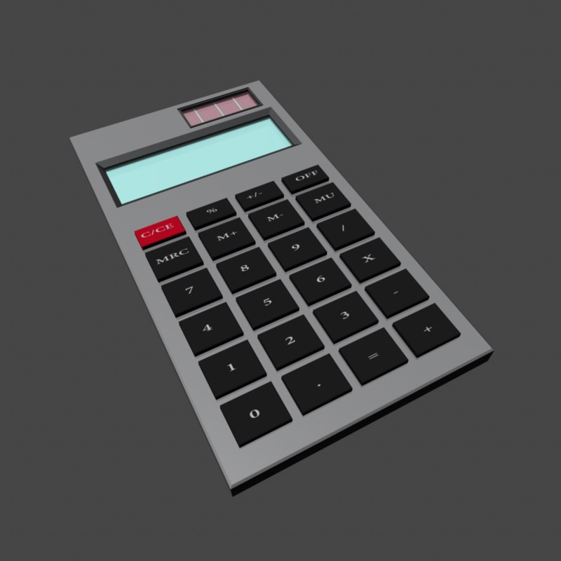 calculator 3d obj